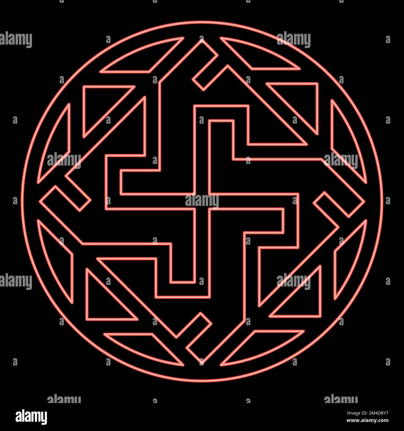 Neon valkyrie Varangian-Zeichen Valkiriya slavic Symbol Symbol Schwarz ...