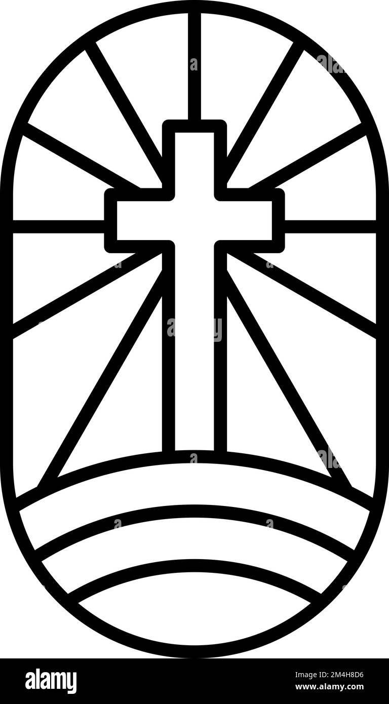 Die Vektorreligionslinie kreuzt sich auf halber Erde und Strahlen ...