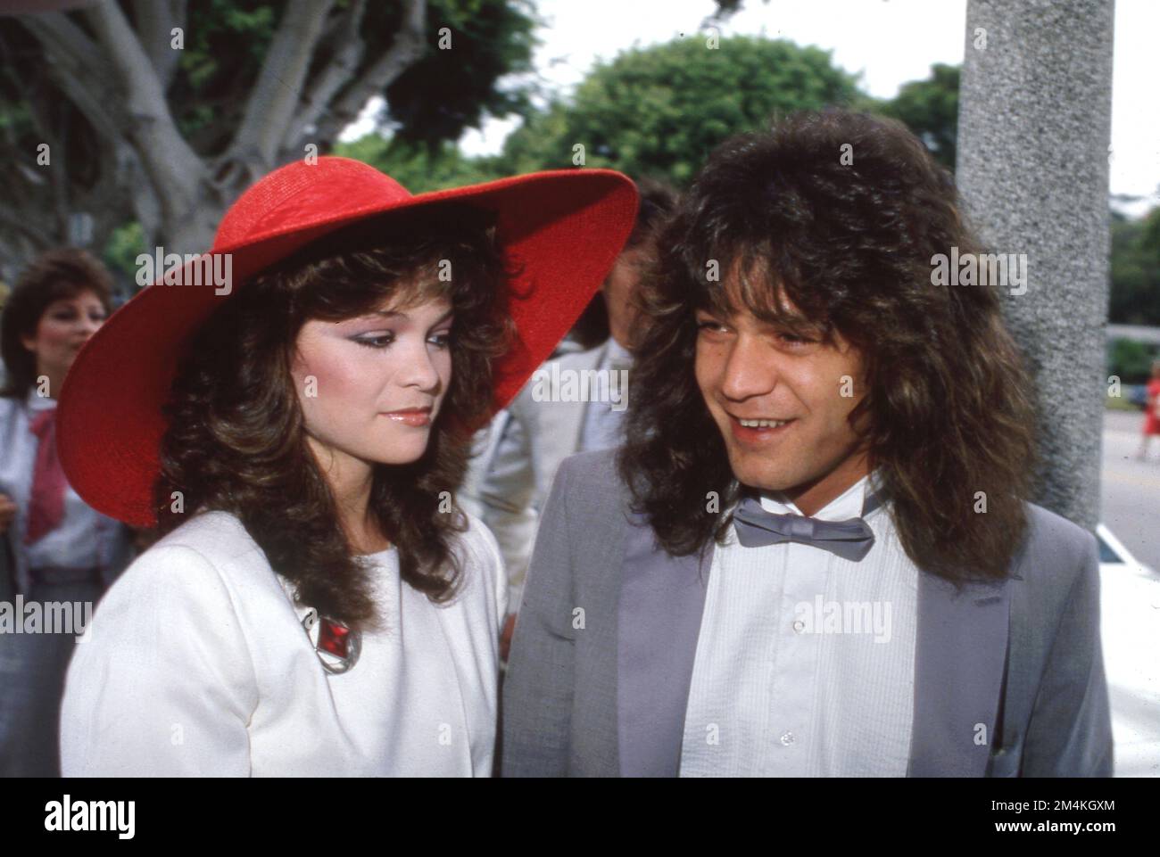 Valerie Bertinelli und Eddie Van Halen bei Alex Van Halen's Hochzeit am ...