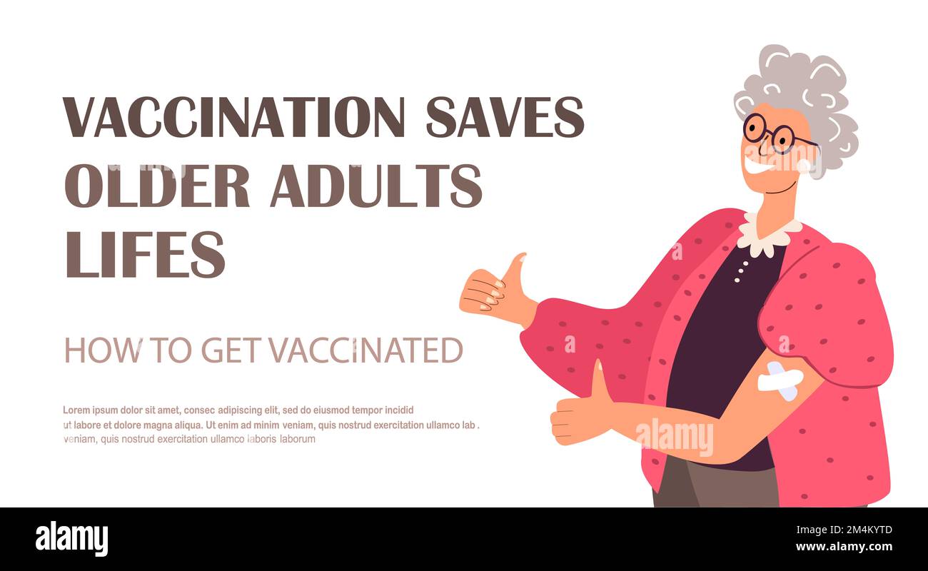 Vaccines for older Adults Landing Page Template.Seniorenpensionierin ...