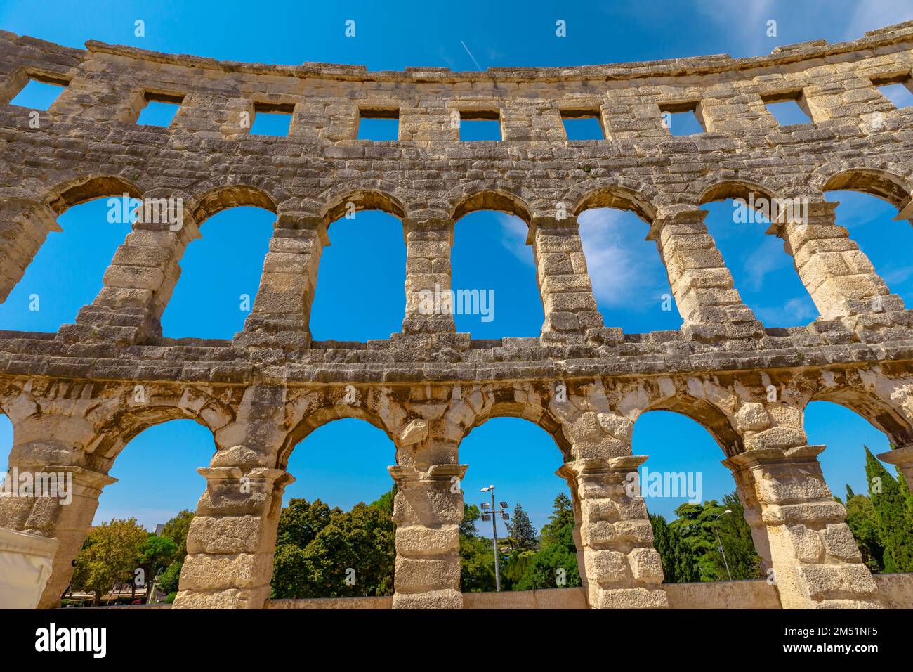 Pula Amphitheater, Kolosseum von Pula, gut erhaltenes römisches ...