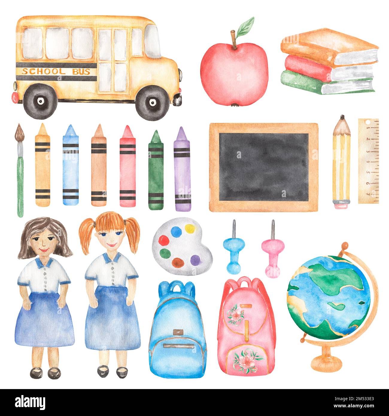 Clipart illustration schoolbus -Fotos und -Bildmaterial in hoher ...