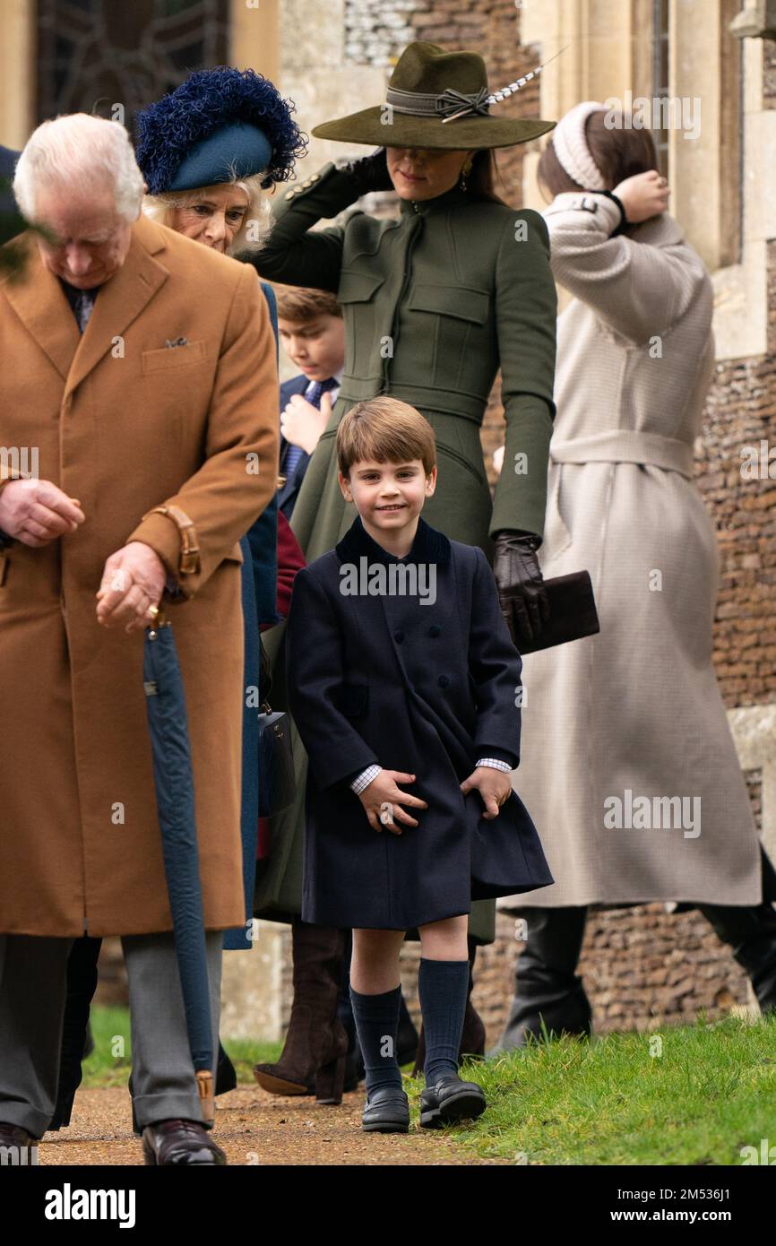 König Karl III., der königliche Gemahl, Prinz Louis und die Prinzessin ...