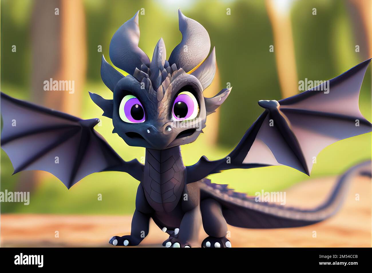 Ein mythischer Drache, der im Stil von 3D in verschiedenen Farben ...