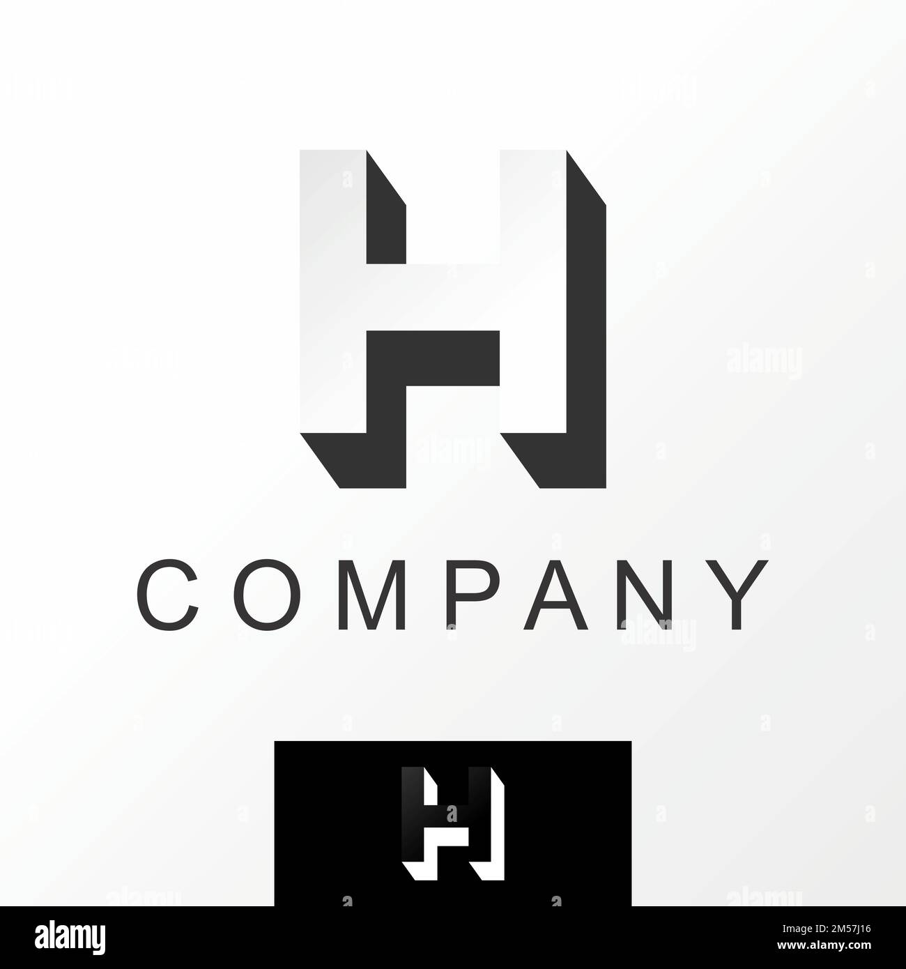 Einfache und einzigartige Buchstaben- oder Wortart H-Schatten 3D ...