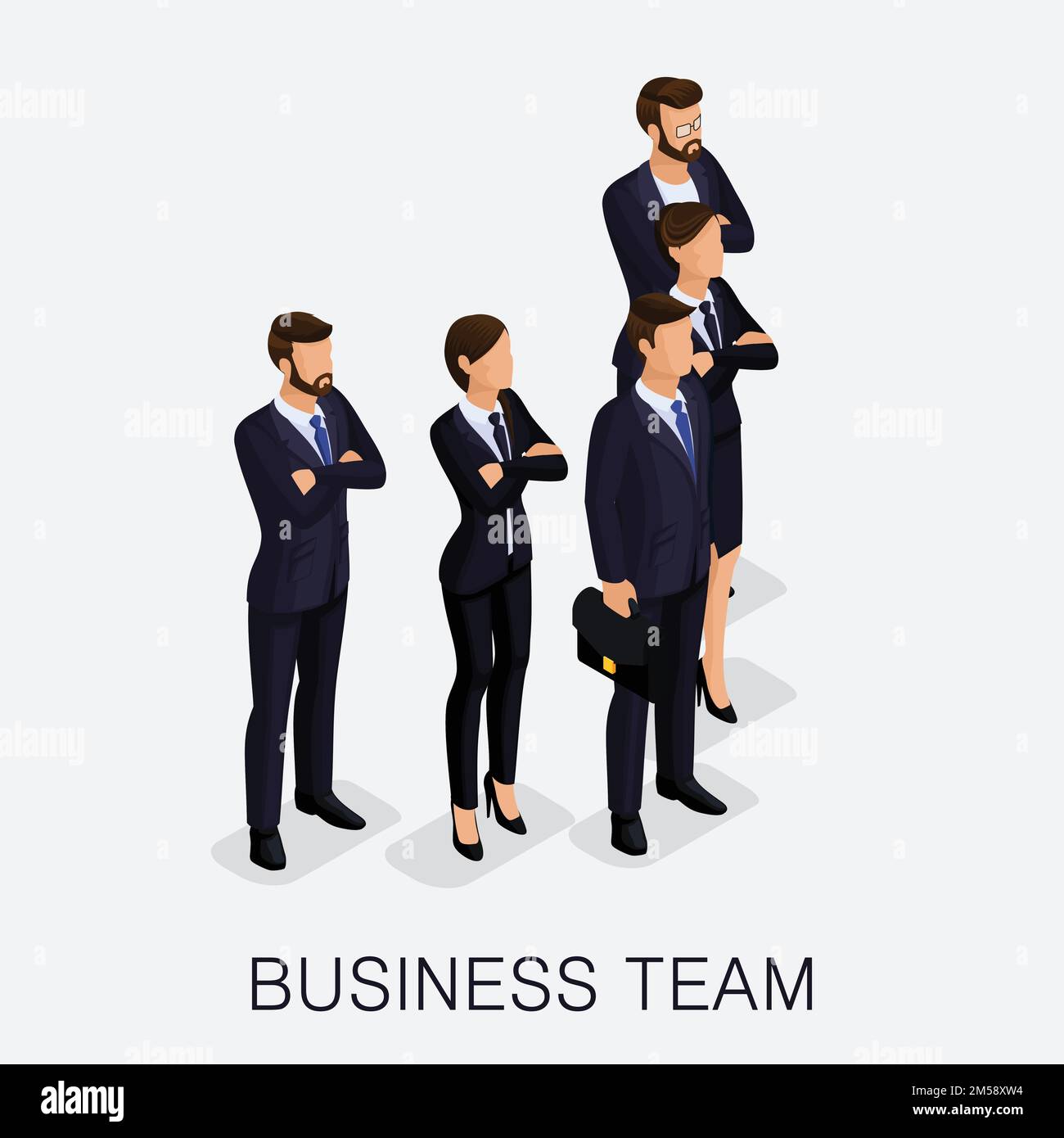 Staff team infographic teamwork office Stock-Vektorgrafiken kaufen - Alamy