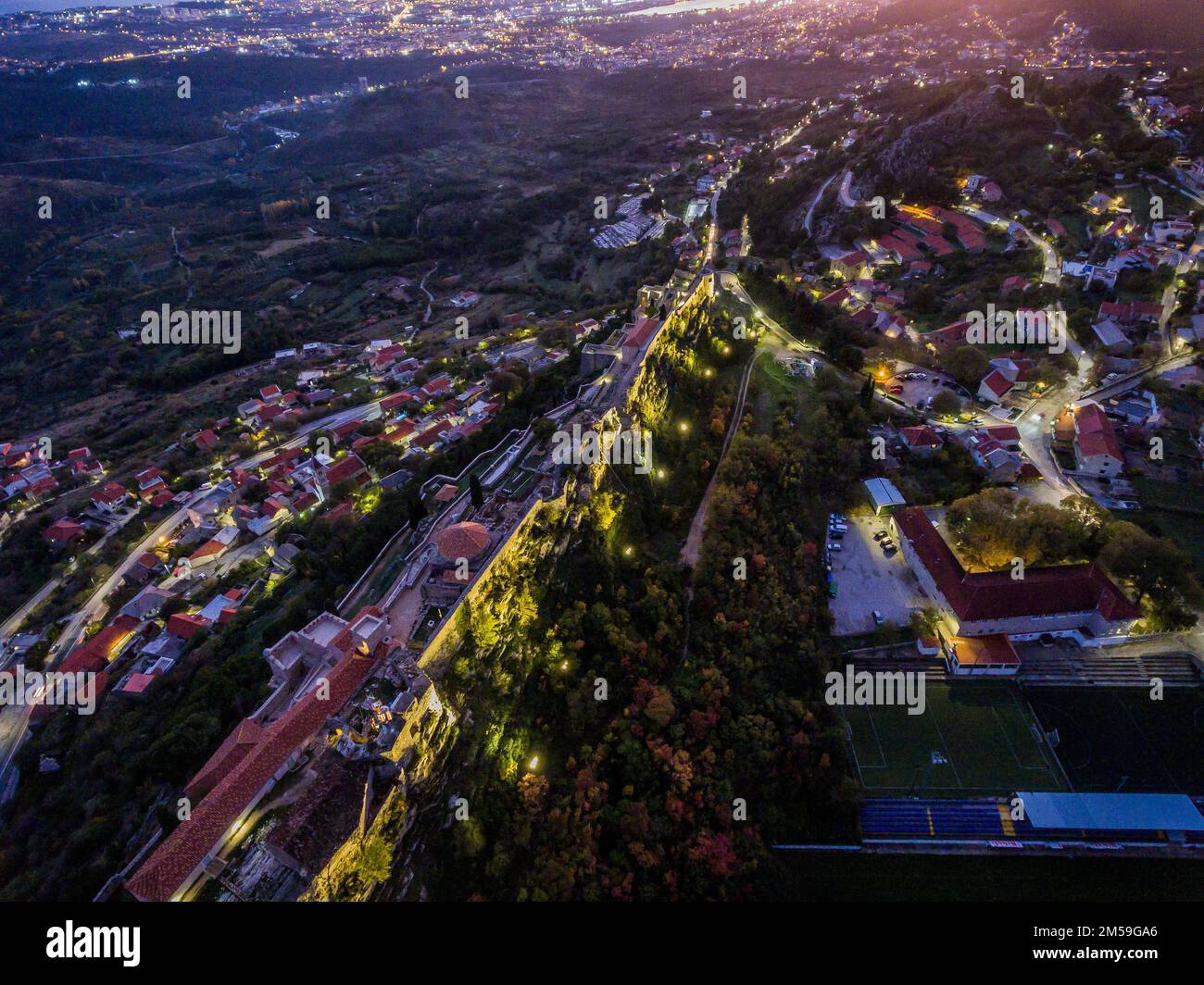 Die mittelalterliche Festung Klis in Split, Kroatien, ist am 20 ...