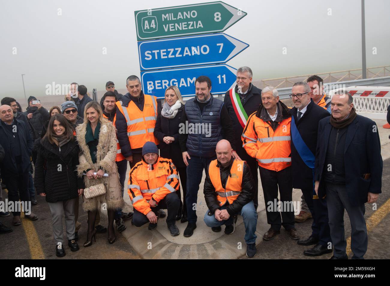 Verdello, Italien. 27. Dezember 2022. Matteo Salvini, Claudia Maria ...