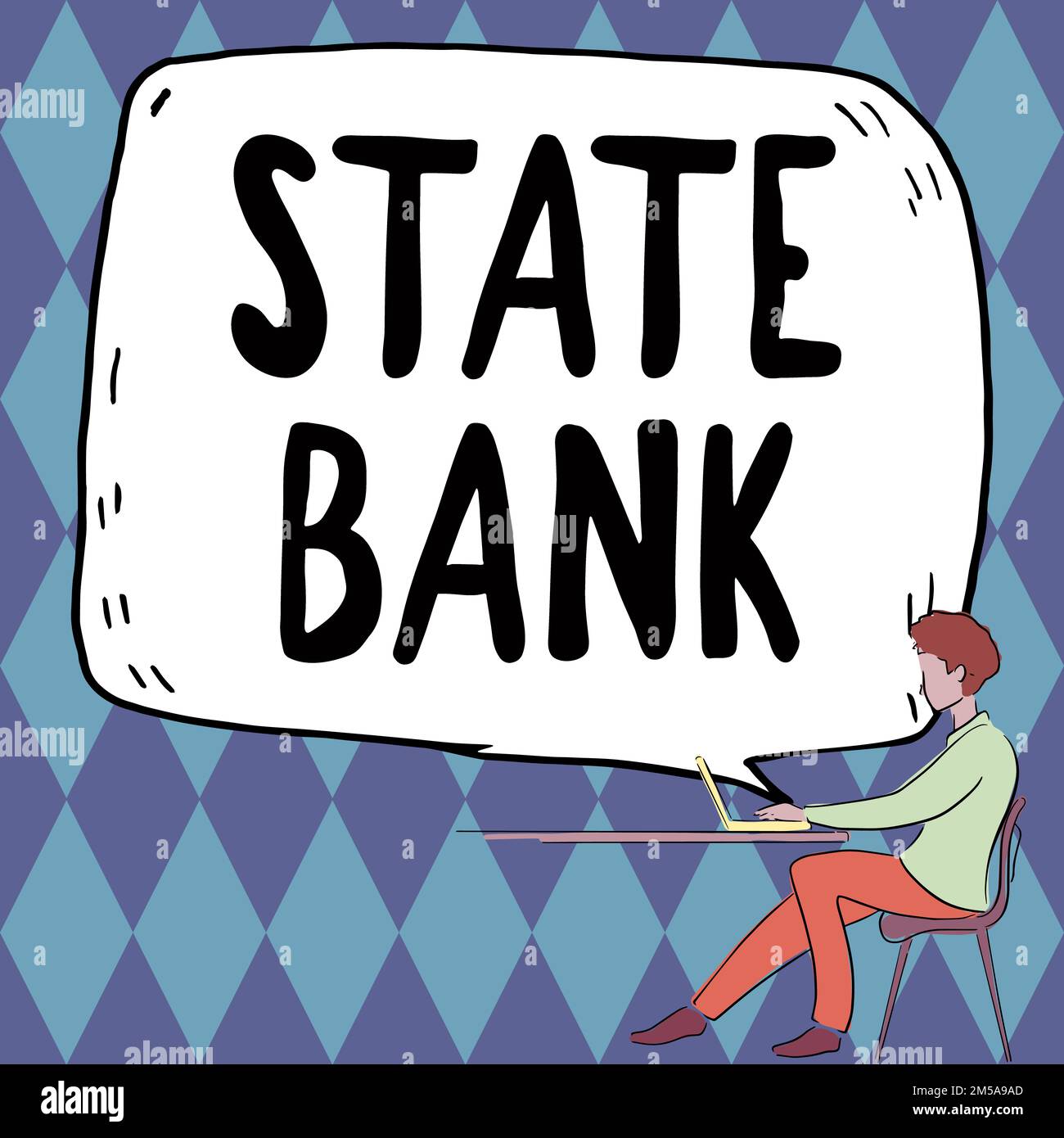 Handschriftlicher Text State Bank. Geschäftsüberblick in der Regel ein ...