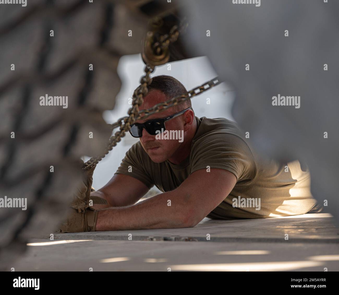 USA Air Force Master Sgt. Kody Novak, 380. Air Transportation Funktion ...