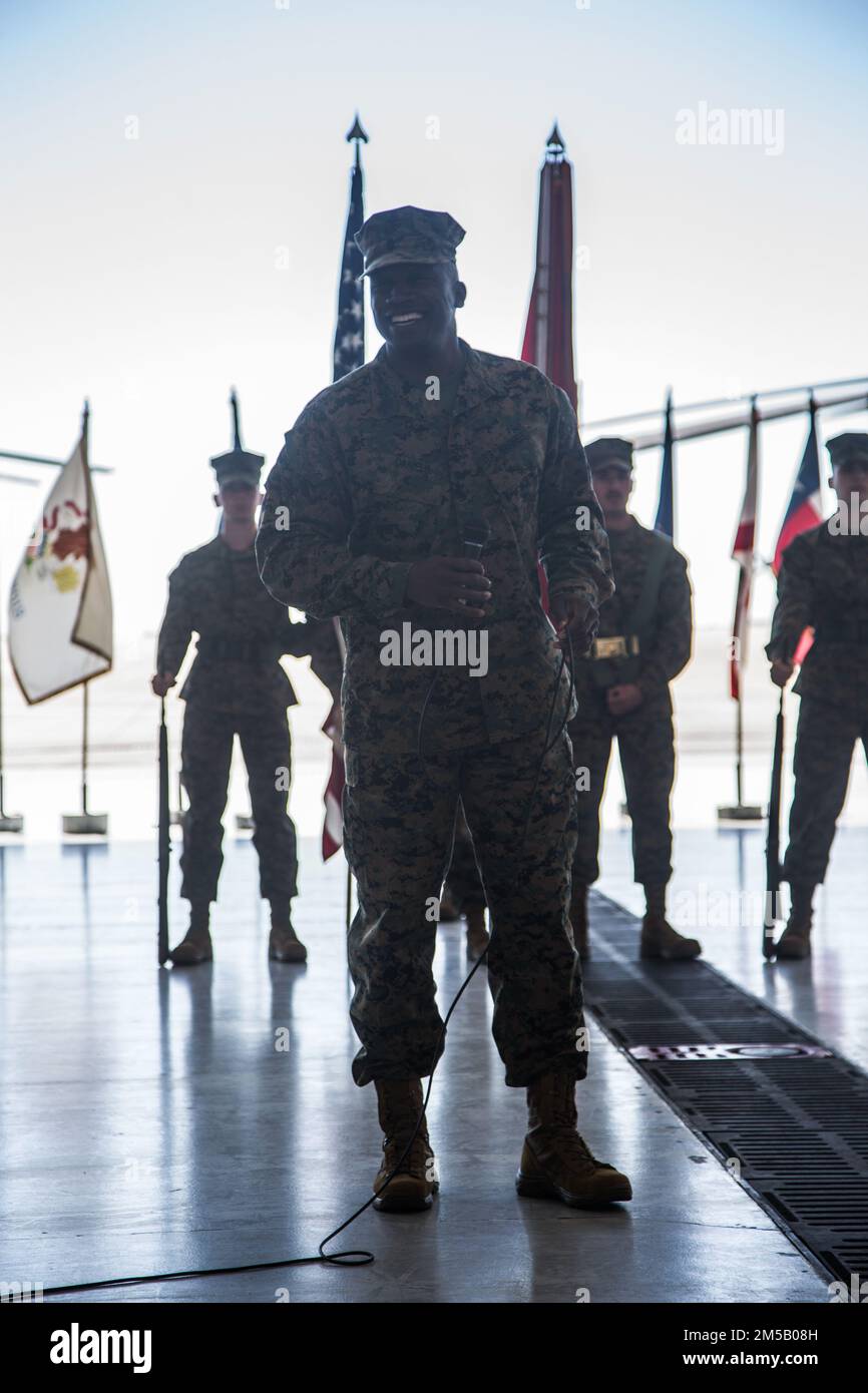 USA Marinekorps Sergeant Major Reginald Daniels, ausgehender Sergeant ...