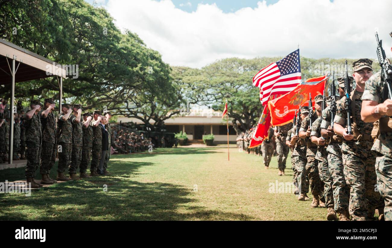 USA Marinekorps Generalmajor Jay M. Bargeron, kommandierender General ...