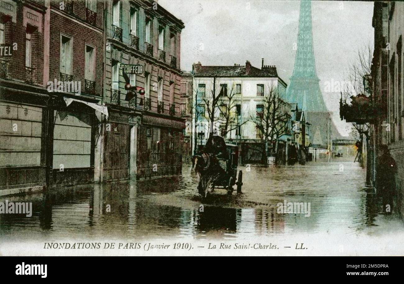 Hochwasser in Paris 1910 - Inondations de Paris en janvier 1910 - crue ...