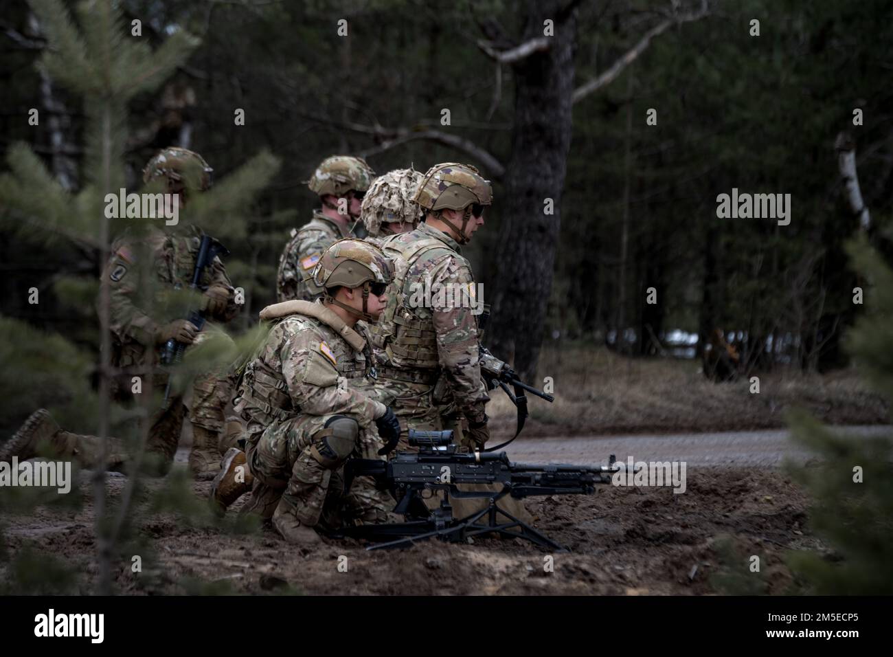USA Fallschirmjäger der 173. Luftwaffenbrigade, nehmen an einer multinationalen Ausbildung ...