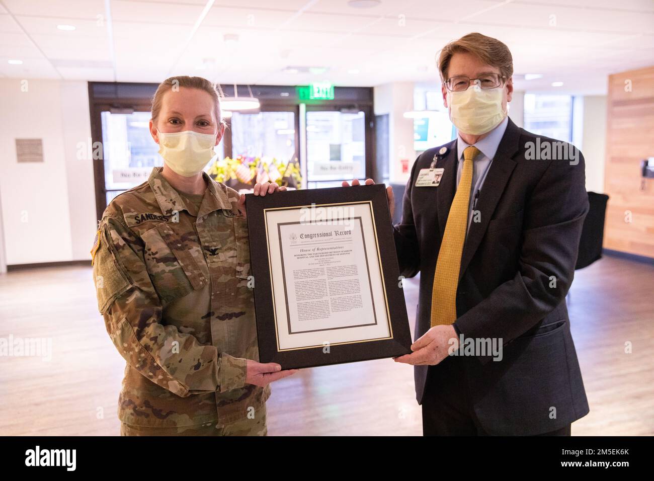 LANSING, Michigan. - USA Armeekollege Jill Sanders, der für ein ...