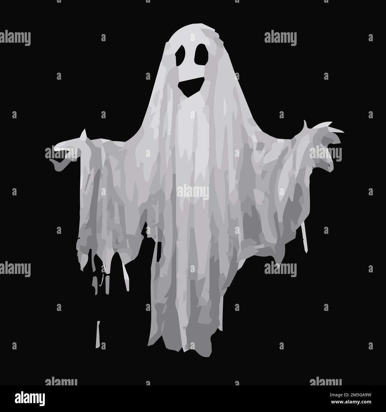 Gruselige Geister, Geister, gruselige halloween-Figuren, isoliert auf ...