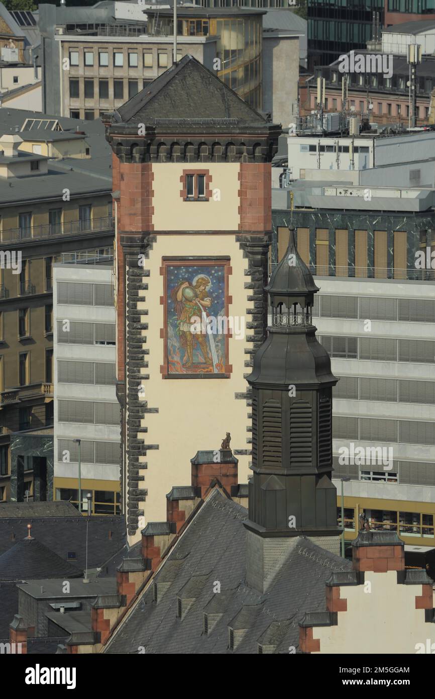 Blick vom Kaiserdom nach langer Franz, Long, Tower, Frankfurt, Main ...