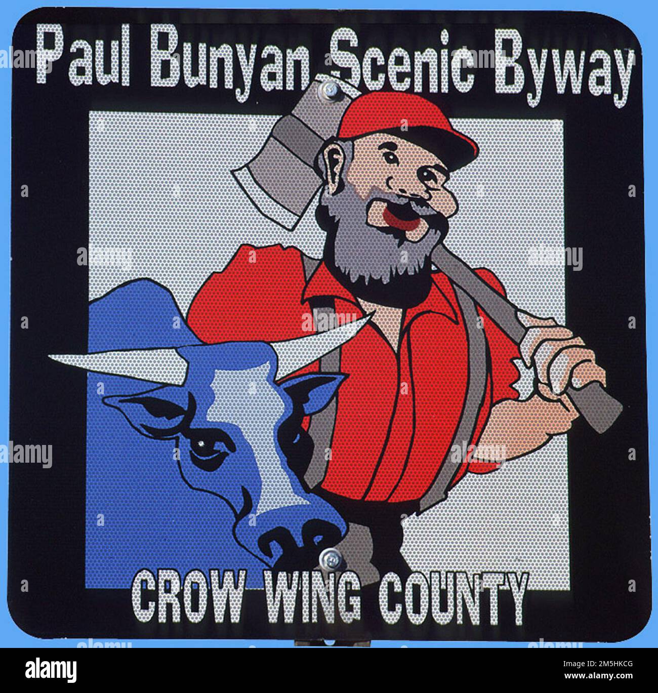 Paul Bunyan Scenic Byway - Paul Bunyan Highway Schild. Diese bunten ...