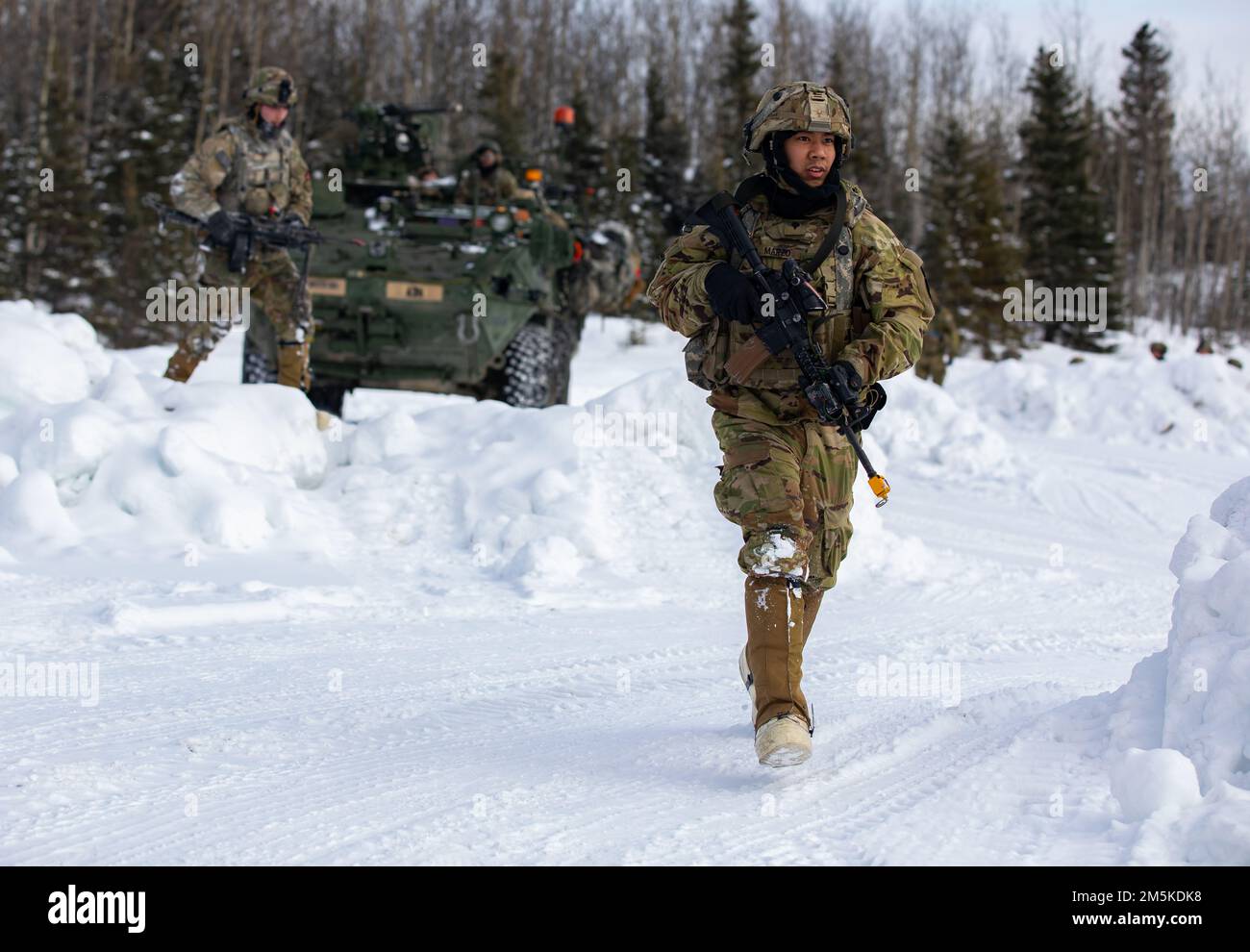 USA Army SPC. Renzo Marzo, ein Infanterie-Mann, der dem 3. Bataillon ...