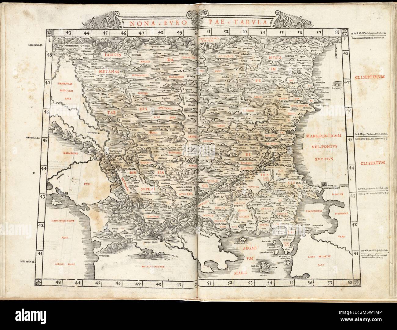 Nona Europae tabula. Karte der südlichen Balkanhalbinsel ...