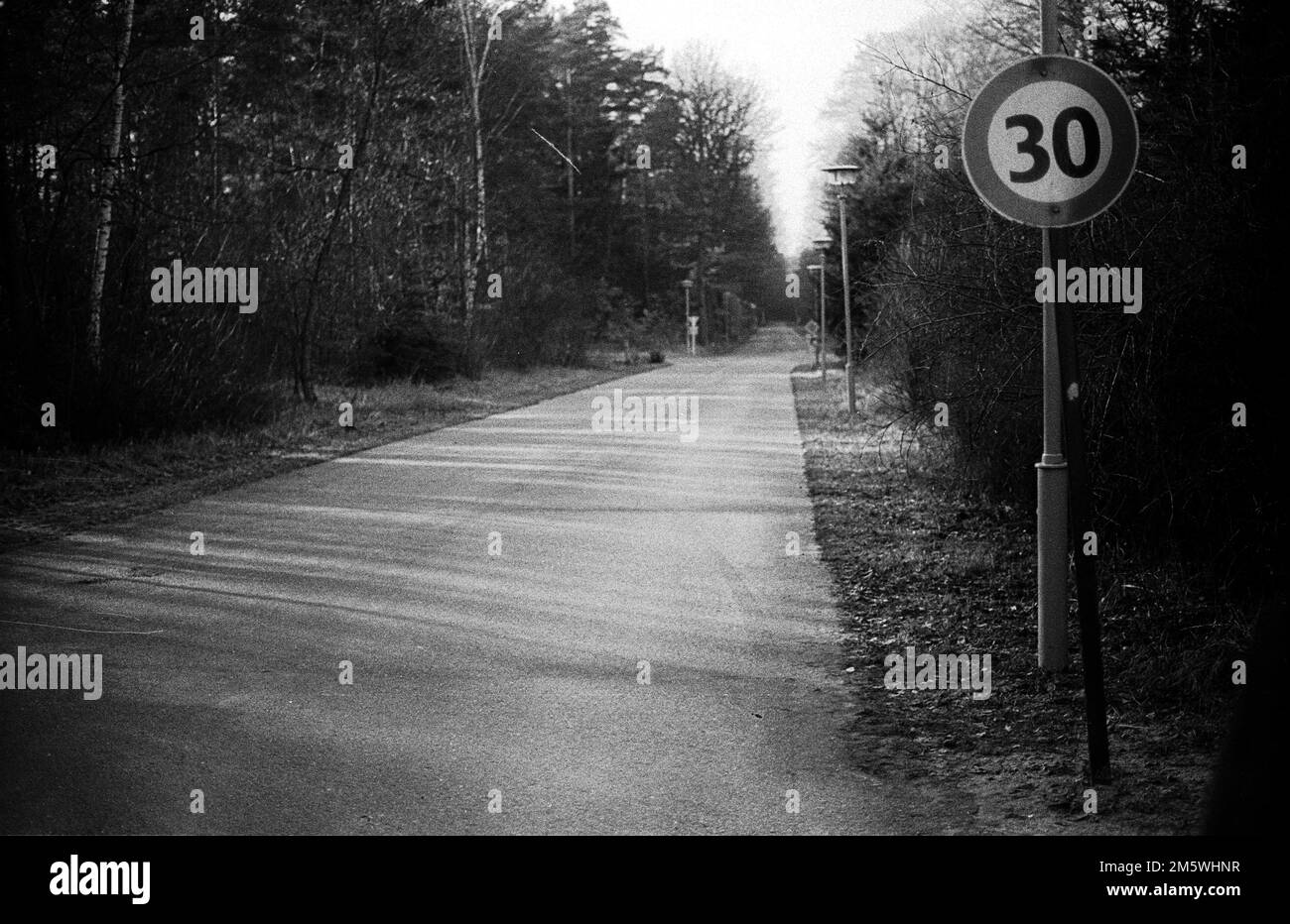 DDR, Bernau, 29. 01. 1990, Waldsiedlung, ehemalige Regierungssiedlung ...