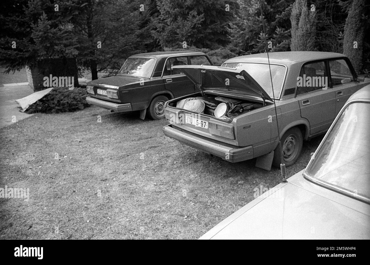 DDR, Bernau, 29. 01. 1990, Waldsiedlung, ehemaliger Regierungswohnsitz ...