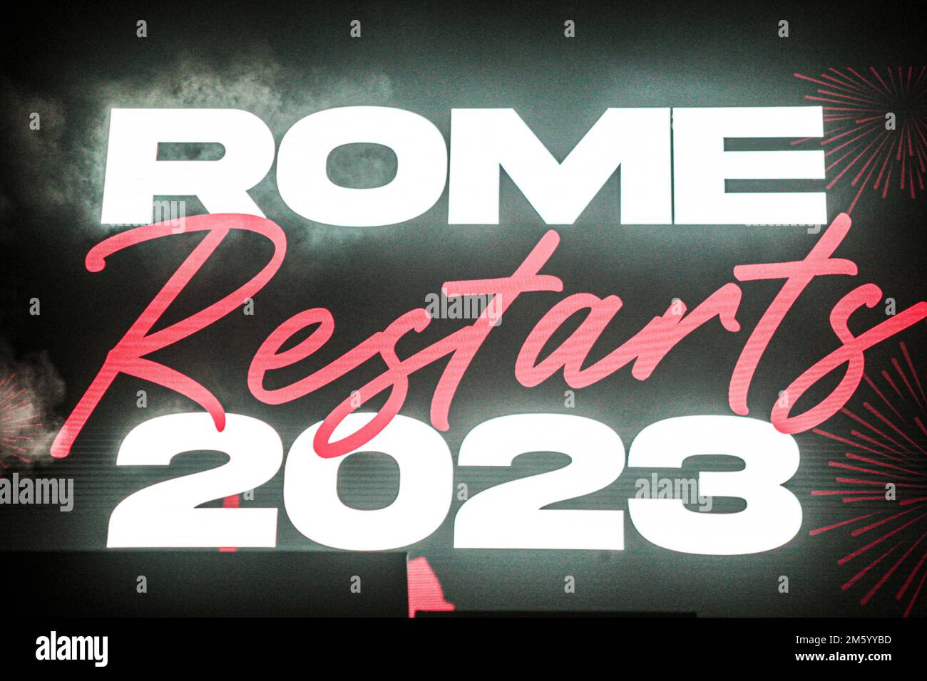 Rom, Italien. 31. Dezember 2022. Silvester 2023 im Circus Maximus in ...