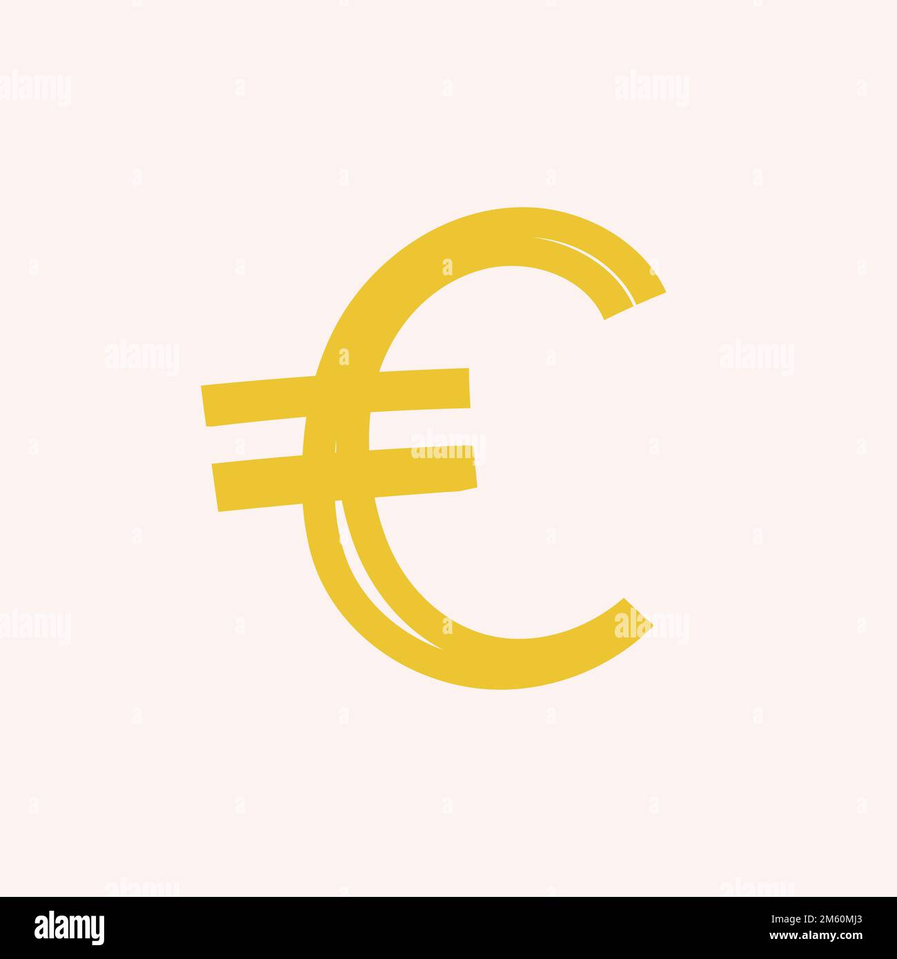 Von Hand gezeichnete Schriftart mit Euro-Symbolen Stock-Vektorgrafik ...