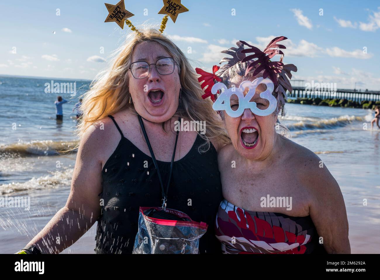 Brooklyn New York 1 Januar 2023 2023 Coney Island Polar Bear Club