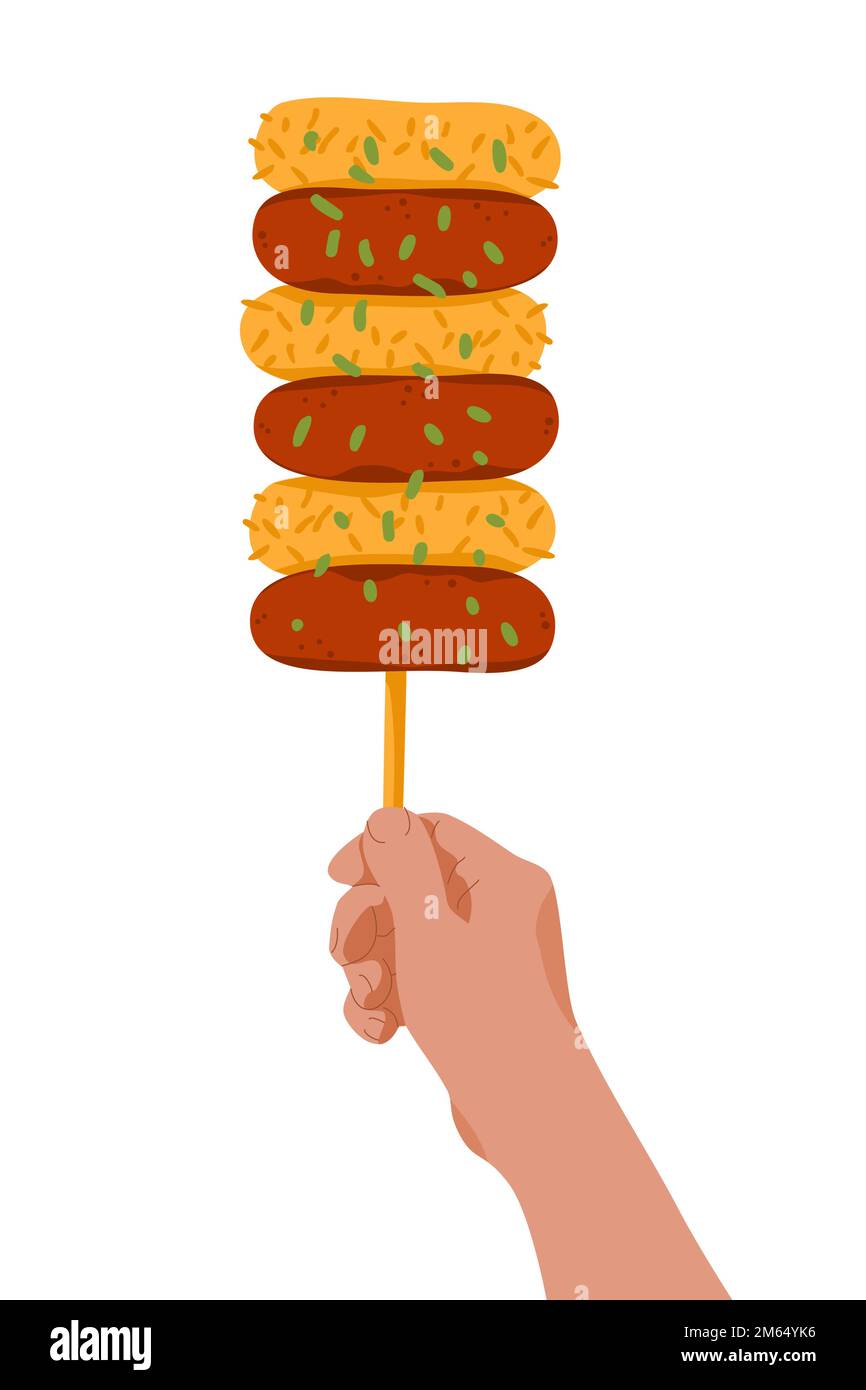 Gebratene reiswurst Stock-Vektorgrafiken kaufen - Alamy