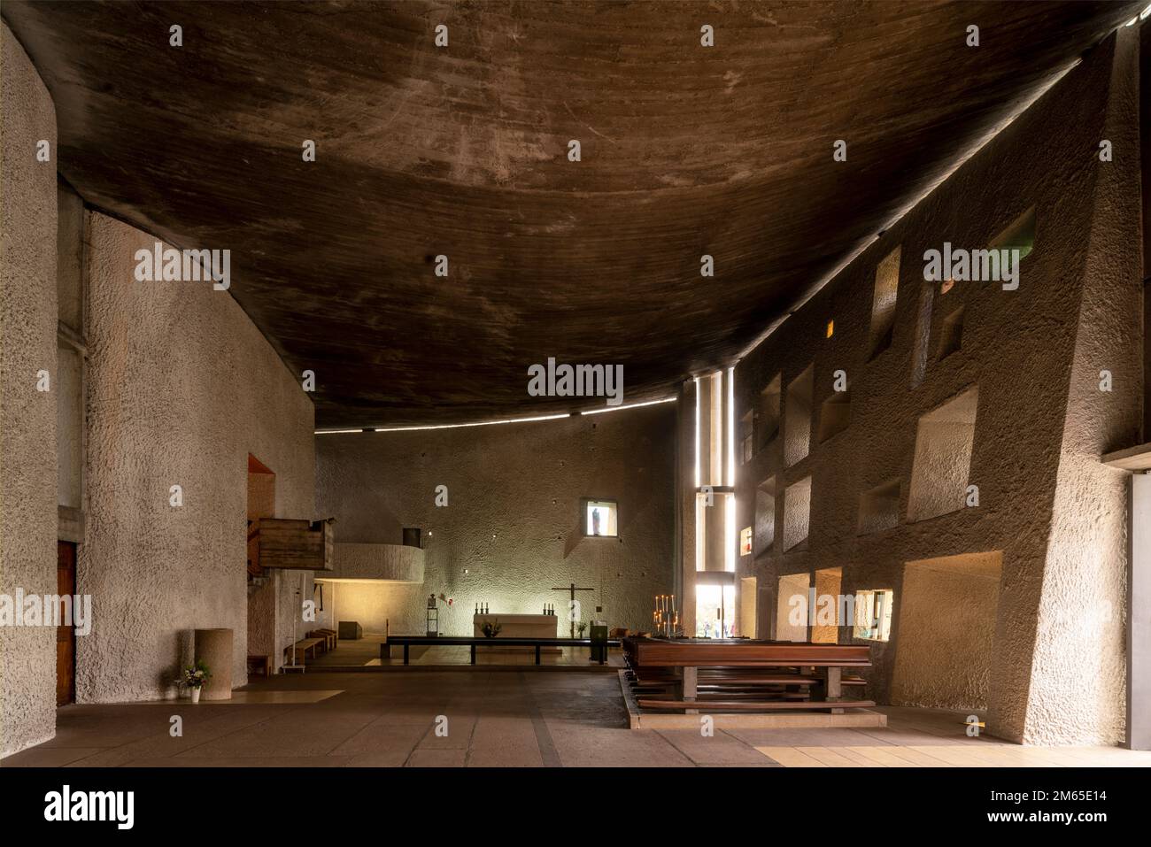 Ronchamp, Chapelle Notre-Dame-du-Haut de Ronchamp, 1950-1955 von Le ...