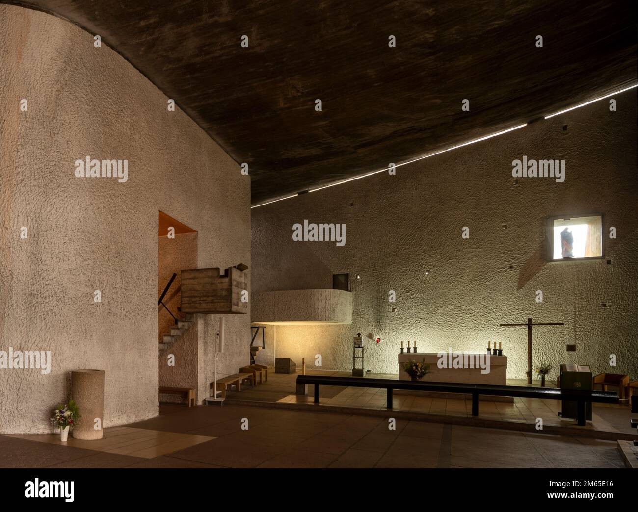 Ronchamp, Chapelle Notre-Dame-du-Haut de Ronchamp, 1950-1955 von Le ...