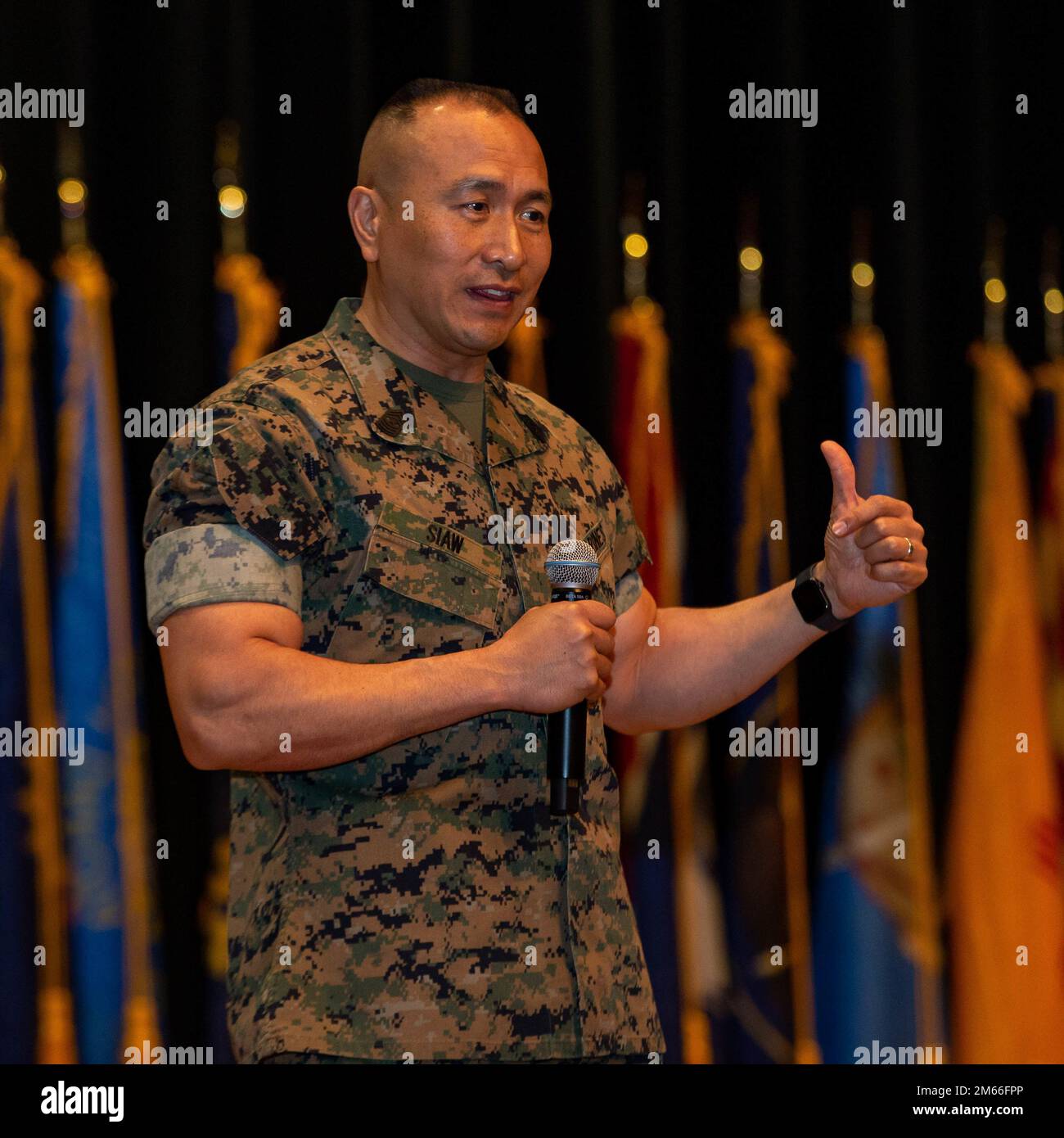 USA Major Peter Siaw, Sergeant Major des Training and Education Command ...