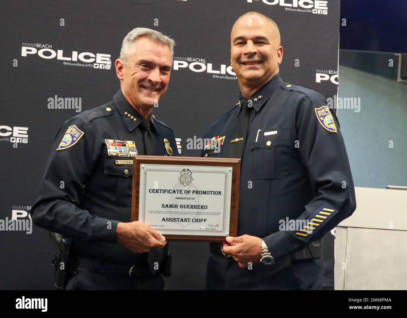 Polizeichef Richard M. Clements, Miami Beach Police Department, Left ...