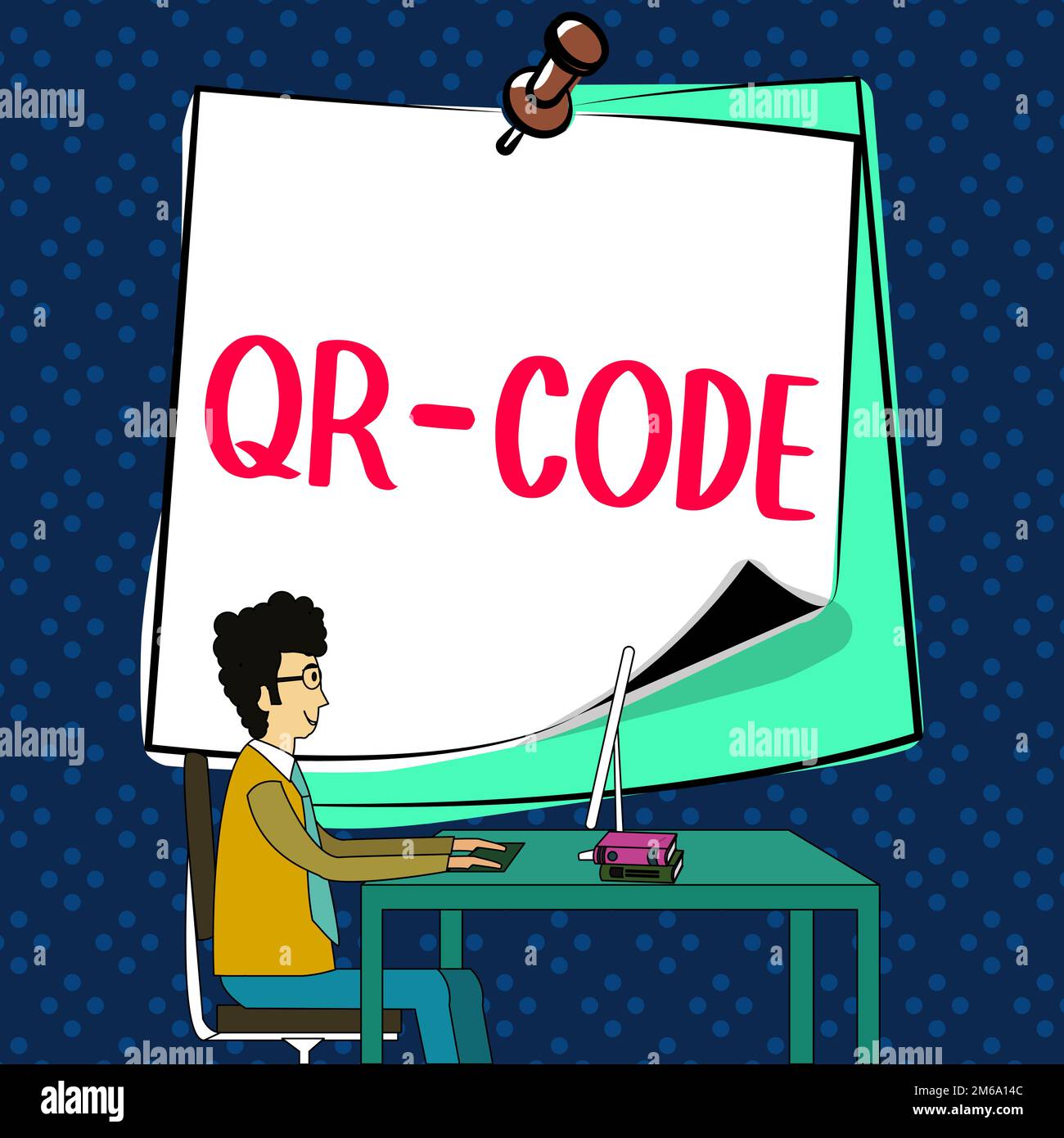 Schild mit QR-Code. Unternehmensübersicht das Warenzeichen für eine Art ... Schild mit QR-Code. Unternehmensübersicht das Warenzeichen für eine Art ...