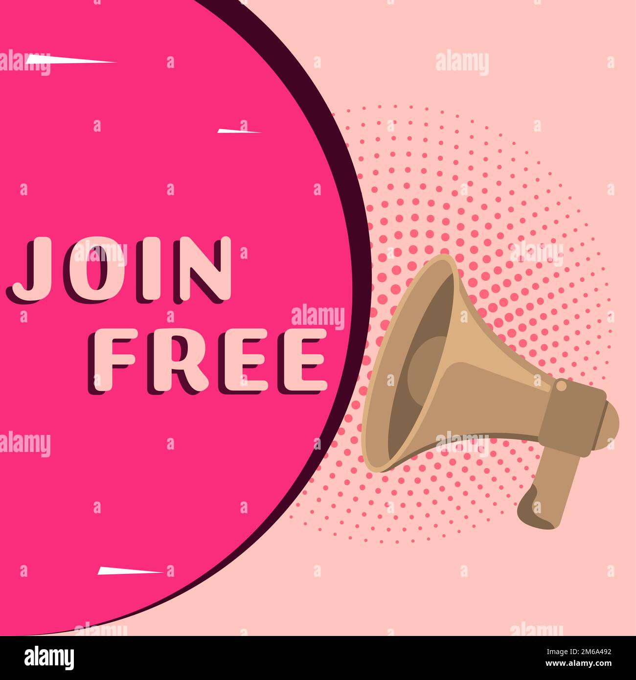 Handschriftliches Schild Join Free. Internetkonzept die Handlung oder ...
