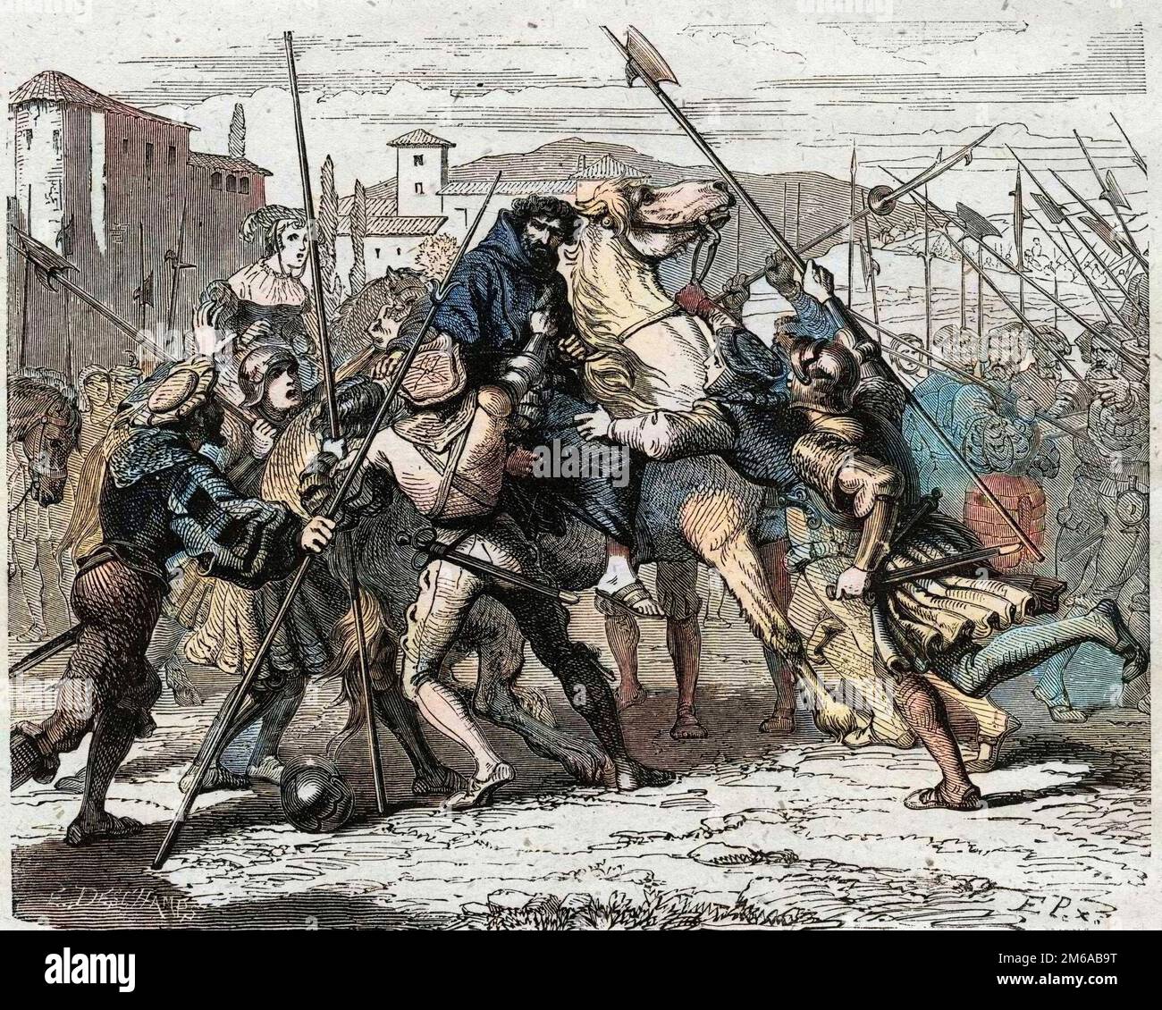 Verhaftungsstation de Ludovic Marie Sforza dit le More (Ludovico Maria ...