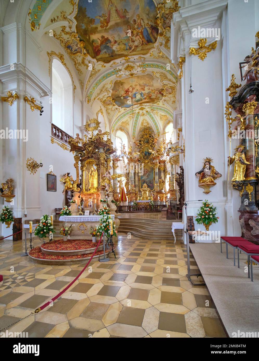 Maria Bruennlein Wallfahrtsbasilika, Innenfoto, Wemding, Donau-Ries ...