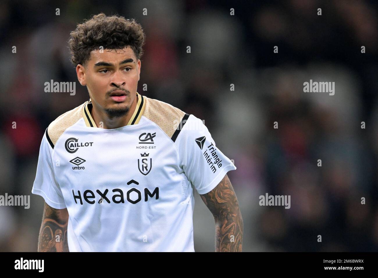 LILLE - Noah Holm von Stade Reims während des Spiels der französischen ...