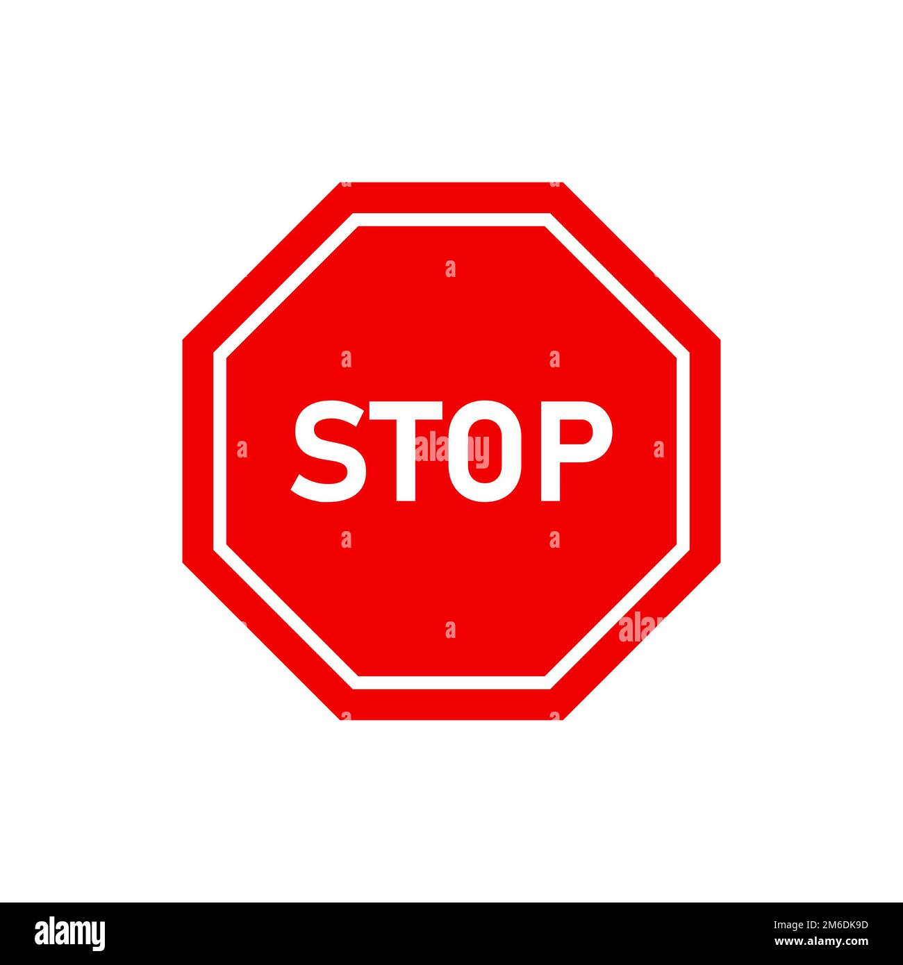 Rotes Verkehrsschild anhalten. Rotes Symbol für isolierte Straße ... Rotes Verkehrsschild anhalten. Rotes Symbol für isolierte Straße ...