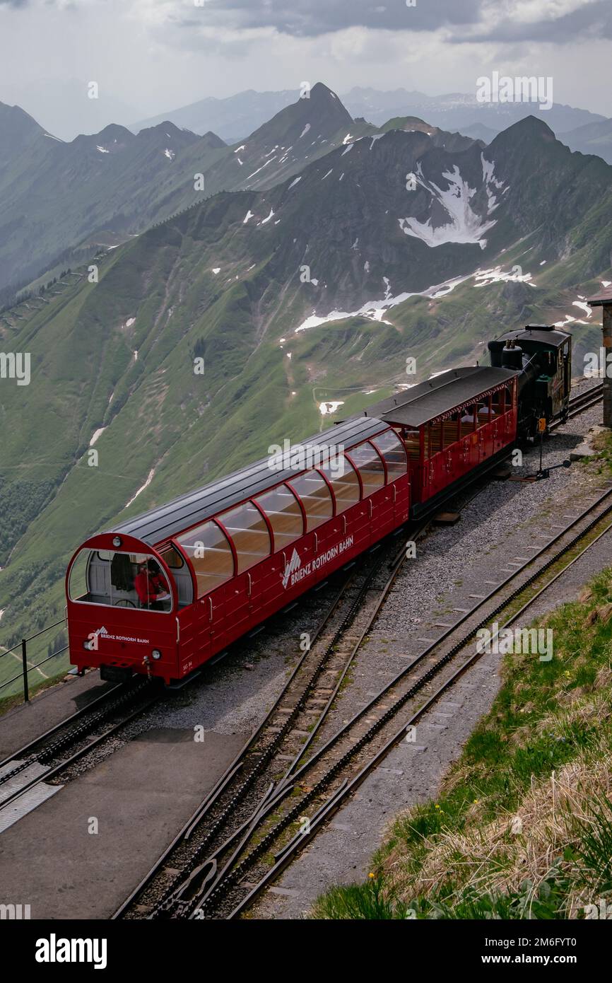 Panoramaaussicht - Zug von Rothorn nach Brienz - Brienz-Rothorn Bahn ...