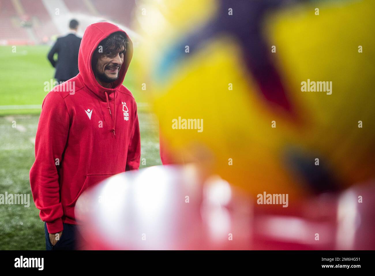 Gustavo Scarpa #31 of Nottingham Forest erscheint vor dem Premier ...
