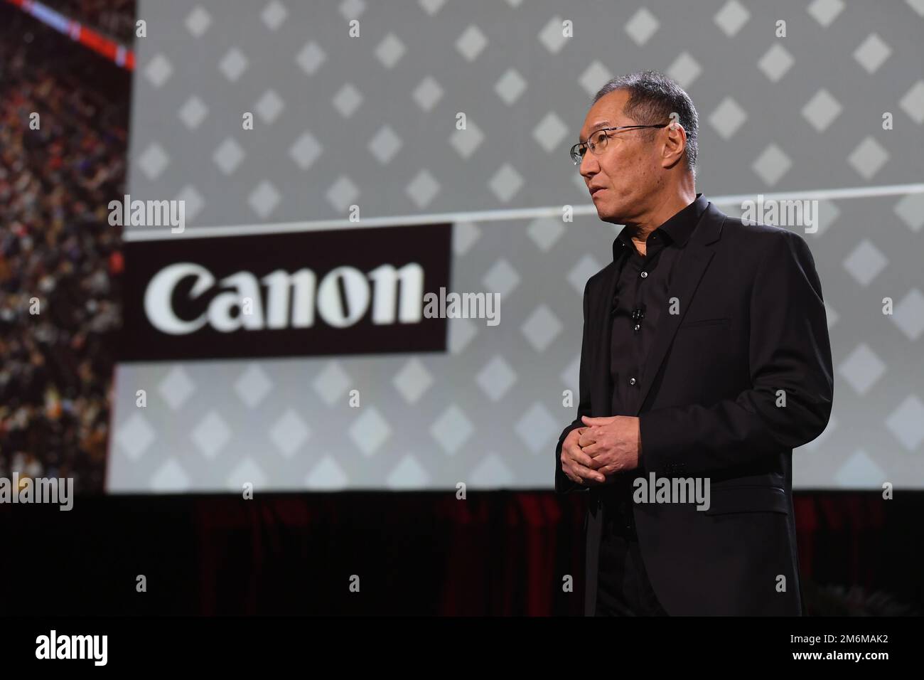 Kazuto „Kevin“ Ogawa, President & CEO von Canon Americas, spricht am 4 ...