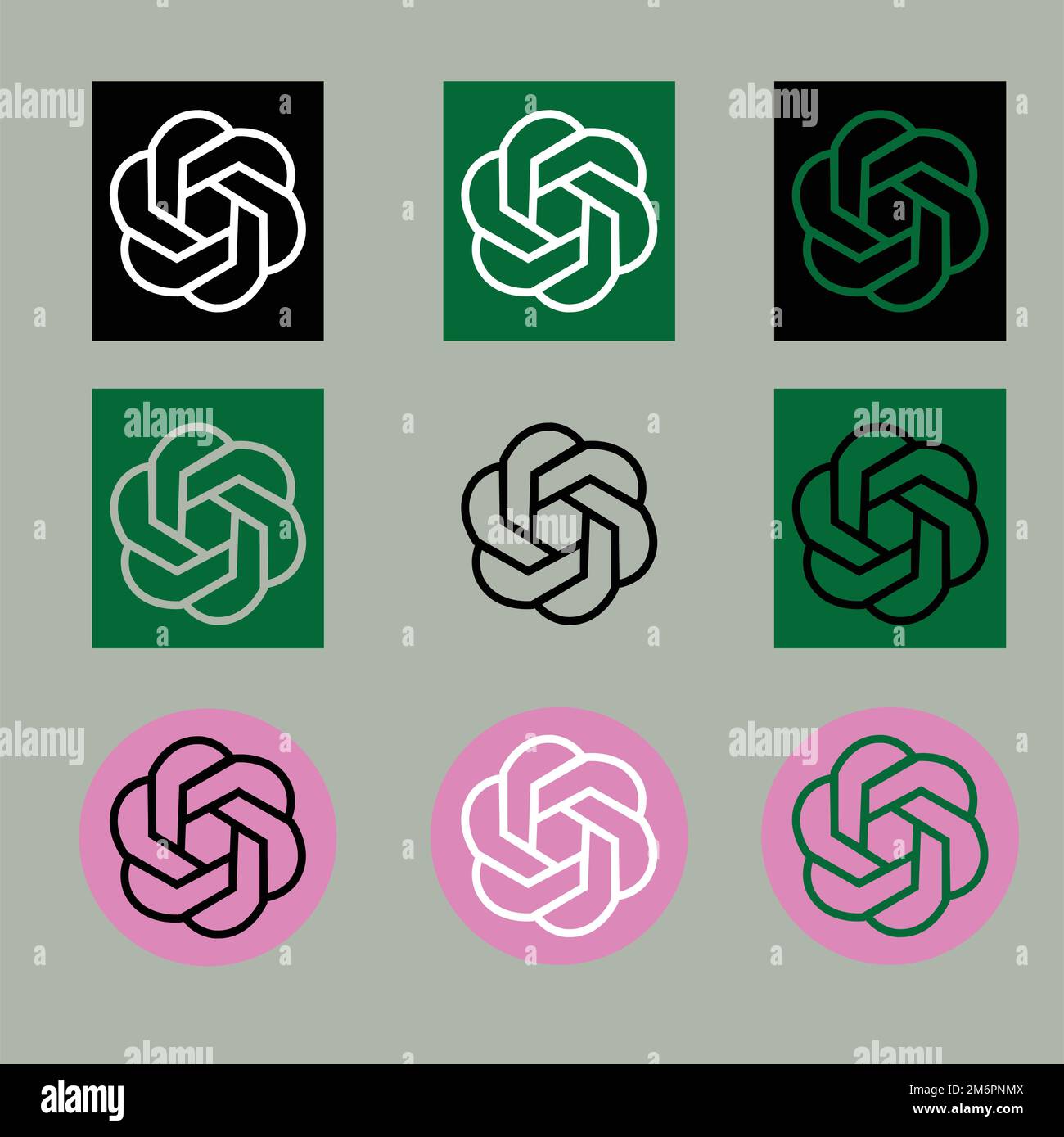 Vektor des ChatGPT-Logo-Symbols im eps 8-Format. Schwarzes ChatGPT-Logo ...