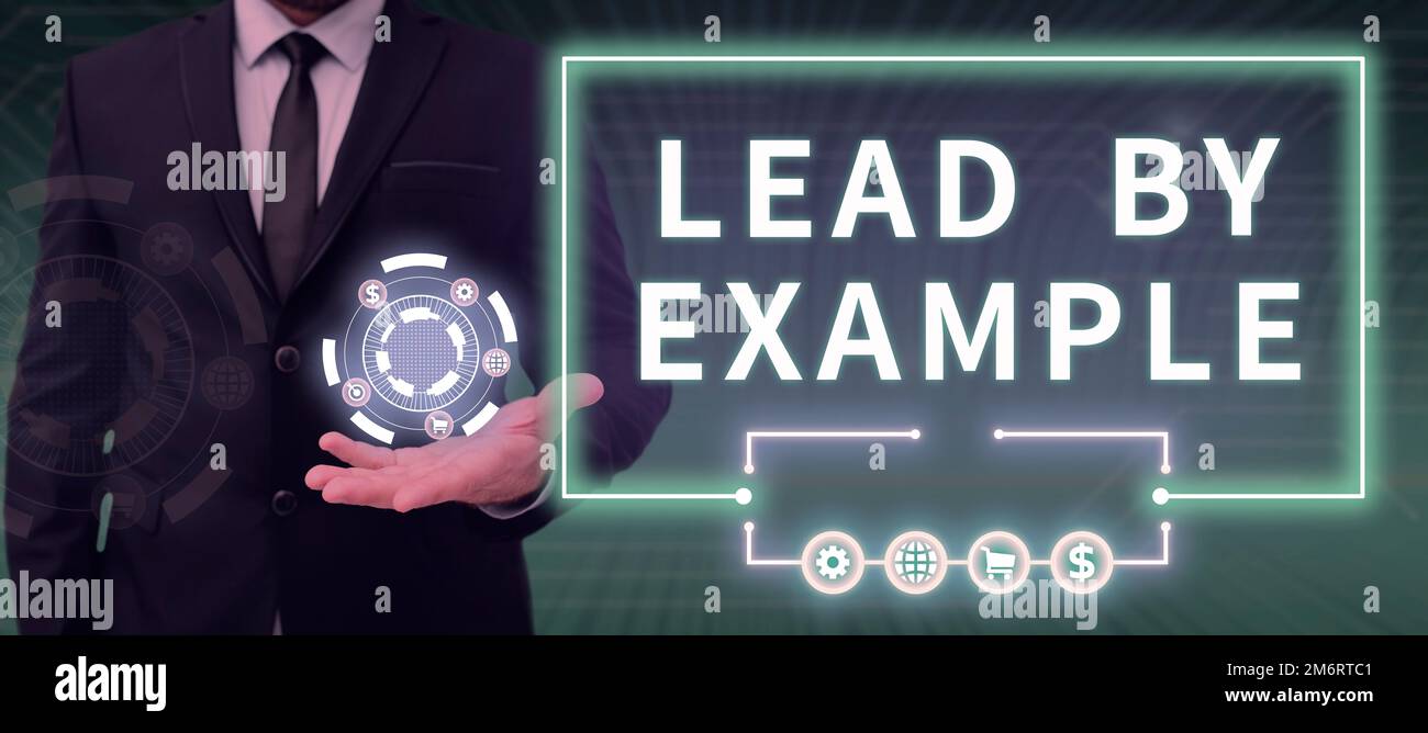 Textüberschrift mit Vorbildfunktion. Geschäftskonzept sei ein Mentor ...
