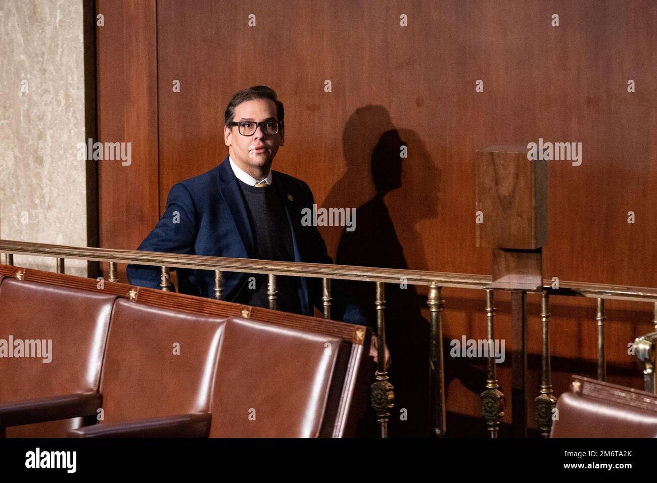 VEREINIGTE STAATEN - JANUAR 5: Rep. George Santos, R-N.Y., geht vor ...