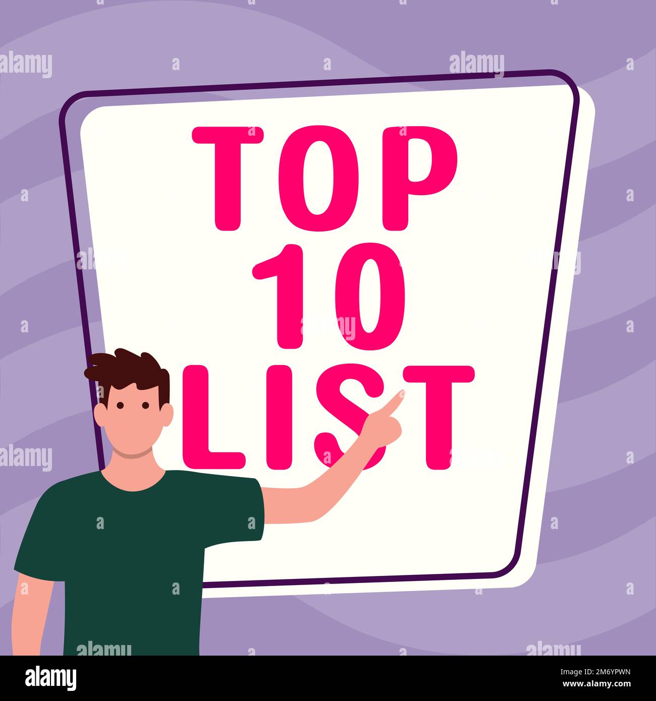 Konzeptionelle Beschriftung Top 10 Liste. Geschäftsansatz die zehn ...