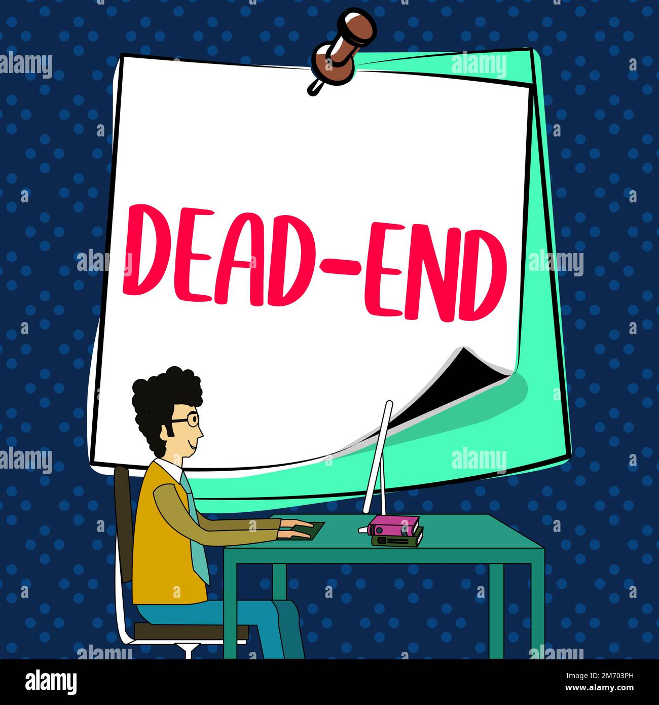 Handschriftlicher Text Dead End. Konzeptfoto erreicht Grenze der Straße ...