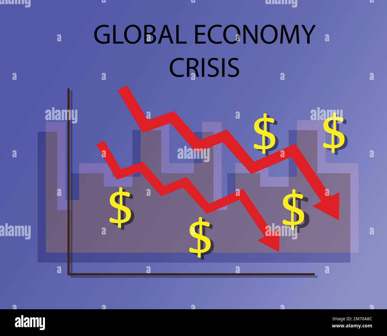 Wirtschaftsrezession 2023 Schaubilder und sinkende Aktienmärkte zeigen die weltweite ...