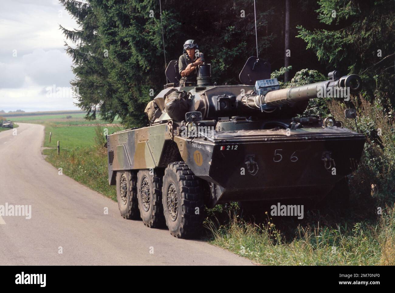 Schwerer Panzerwagen AMX-10RC der französischen Armee während NATO ...